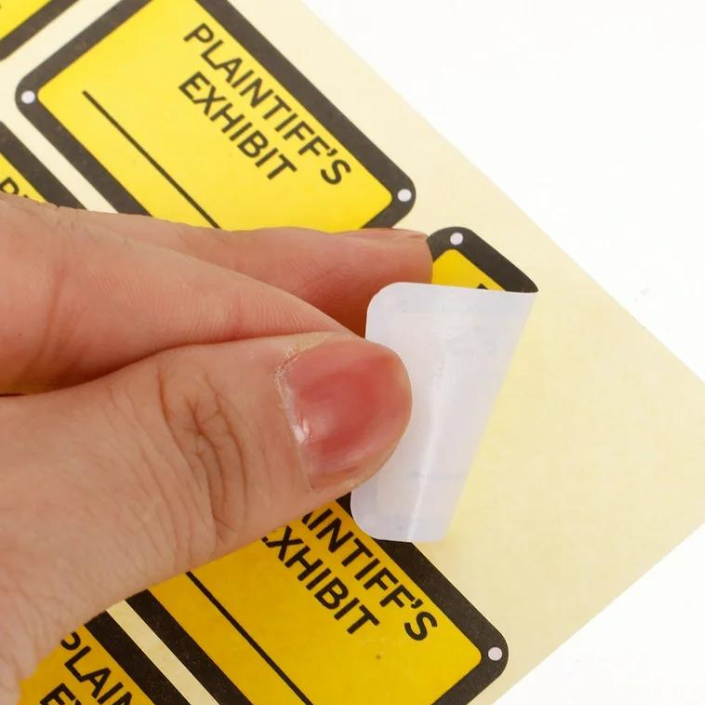 Pi and Delta Symbols on an Exhibit Sticker